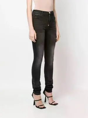 Philipp Plein High-waist Skinny Jeans - Black