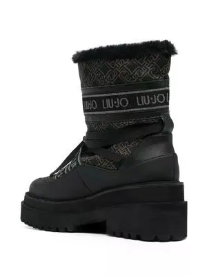 Liu Jo Monogram Print Ankle Boots