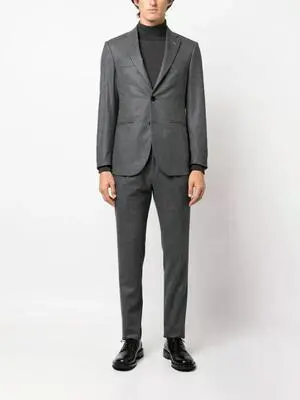 D4.0 Pinstripe-pattern Single-breasted Blazer - Grey