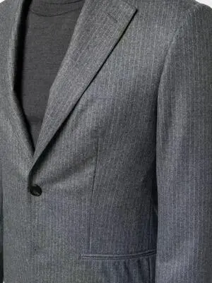 D4.0 Pinstripe-pattern Single-breasted Blazer - Grey