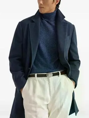 Brunello Cucinelli Cashmere Coat - Blue