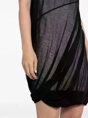 Helmut Lang Bubble Sheer Overlay Dress