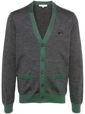 Maison Kitsuné Bold Fox Head Patch Cardigan - Grey