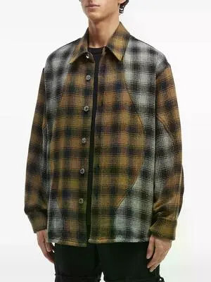 SONG FOR THE MUTE Tartan-pattern Shirt - Black