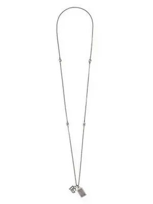 Dolce & Gabbana Logo-plaque Dog-tag Necklace - Silver