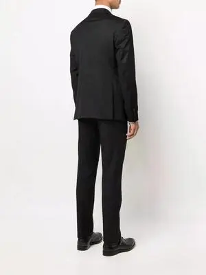 Tagliatore Fitted Single-breasted Suit - Black