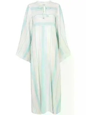 BAMBAH Striped Maxi Shirt Dress - Blue