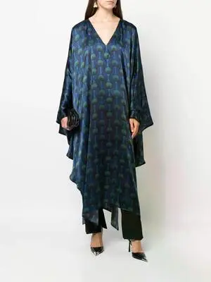 Ozwald Boateng Geometric-print Silk Cape Shirt