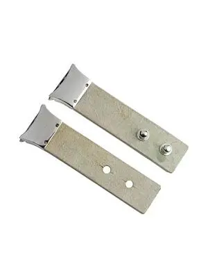 PARTS OF FOUR Leather Apple Watch Strap With Sterling Silver Detailing - Neutrals