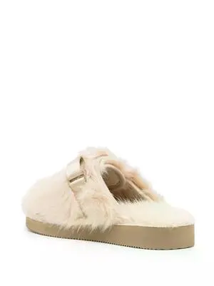 Suicoke Faux-fur Slides - Neutrals