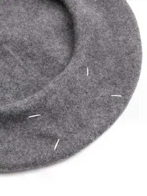 MAISON MARGIELA Virgin Wool Beret - Grey