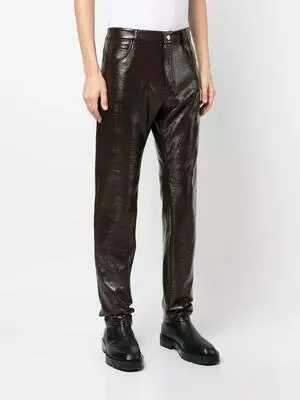COURREGES High-shine Tapered Trousers