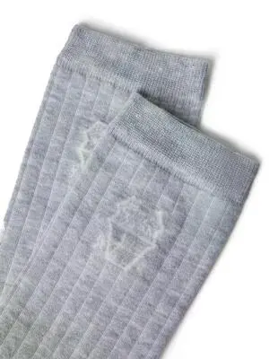 Brunello Cucinelli Intarsia-logo Knitted Crew Socks