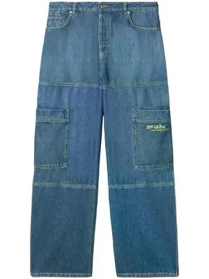 Off-White Irregular Cargo Jeans - Blue