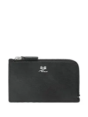 COURREGES Logo-plaque Cardholder - Black