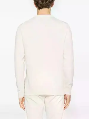 BALLANTYNE Argyle Intarsia V-neck Cashmere Sweater - Neutrals