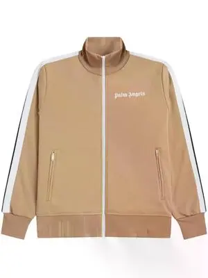 Palm Angels Logo-Print Track Jacket Neutrals