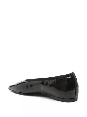 TOTEME Croc-embossed Ballerina Flats