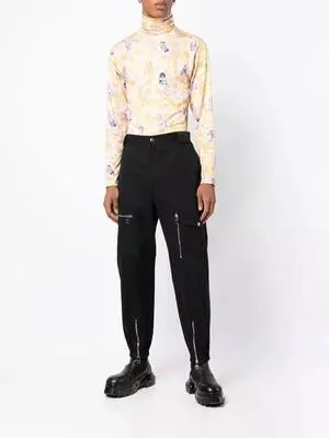 LIBERAL YOUTH MINISTRY Floral Print High Neck Top - Yellow
