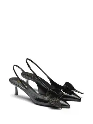 Prada 55mm Crystal-embellished Slingback Pumps