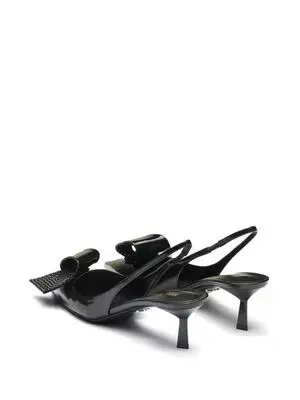 Prada 55mm Crystal-embellished Slingback Pumps