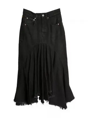 Vetements Denim Midi Skirt - Black