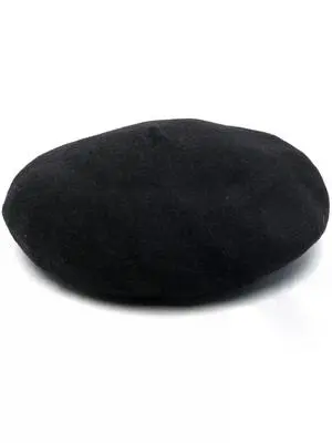 MAISON MARGIELA Four Stitches Wool Beret - Black