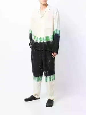 TOGA VIRILIS Tie-dye Print Straight-leg Trousers