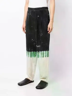 TOGA VIRILIS Tie-dye Print Straight-leg Trousers