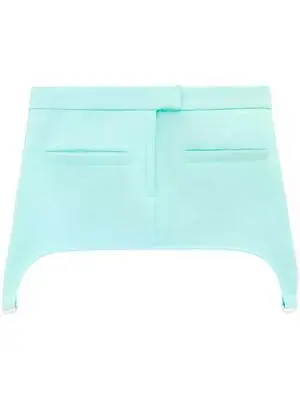 COURREGES Twill Suspenders Mini Skirt - Blue