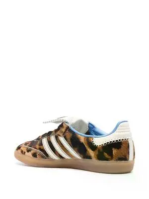 Adidas X Wales Bonner Samba Leopard Print Calf Leather Sneakers