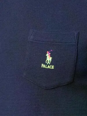 PALACE X Ralph Lauren Waffle Pocket Tee - Blue