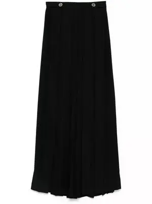 TWINSET Pleated Crepe Wide-leg Trousers