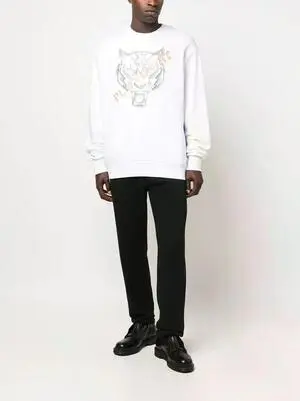 PLEIN SPORT Tiger-head Long-sleeve Sweatshirt