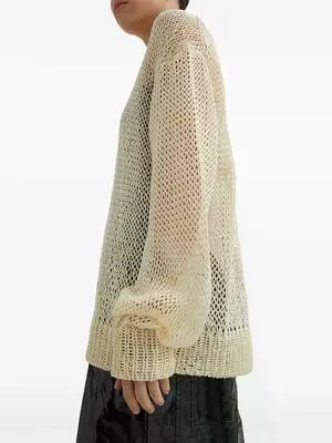 JIL SANDER Open Knit Silk Sweater
