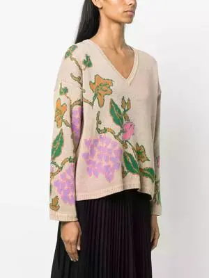 TWINSET Floral Intarsia-knit Jumper