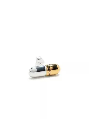 TRUE ROCKS Pill Two-tone Stud Earring - Silver