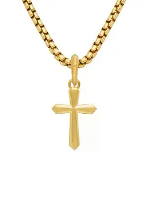 David Yurman 18kt Yellow Roman Cross Amulet