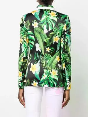 Philipp Plein Floral Print Single-breasted Blazer