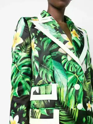 Philipp Plein Floral Print Single-breasted Blazer
