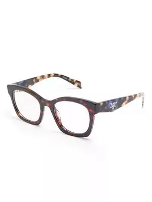Prada Tortoiseshell D-frame Eyeglasses - Brown