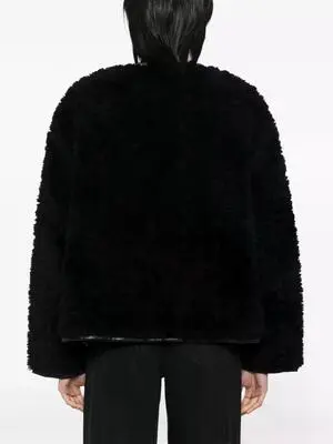 B+AB Faux Fur Zip-up Jacket - Black