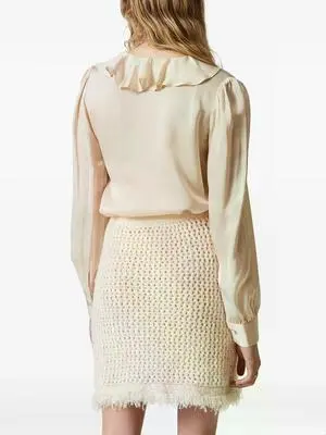 TWINSET Mesh-knit Mini Skirt