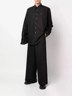 Raf Simons Logo Embroidered Cotton Shirt