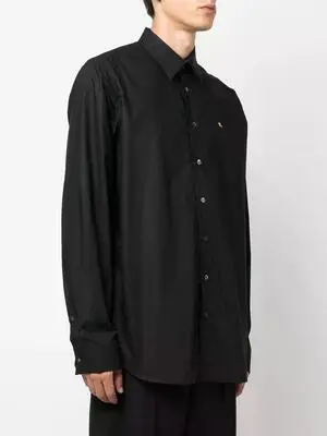 Raf Simons Logo Embroidered Cotton Shirt