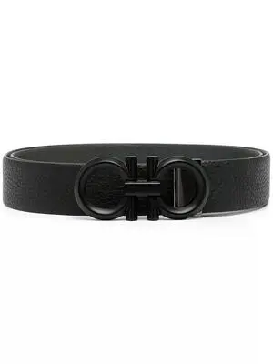 FERRAGAMO Reversible Gancini Belt - Black