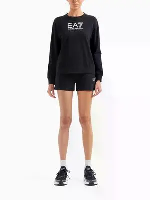 EA7 Logo Print Track Shorts