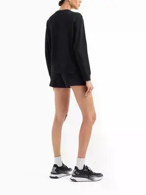 EA7 Logo Print Track Shorts