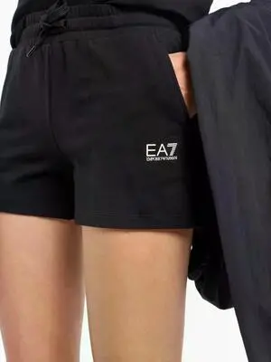 EA7 Logo Print Track Shorts