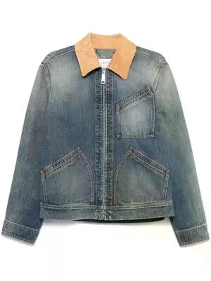 Alexander McQueen Denim Jacket With Contrasting Collar